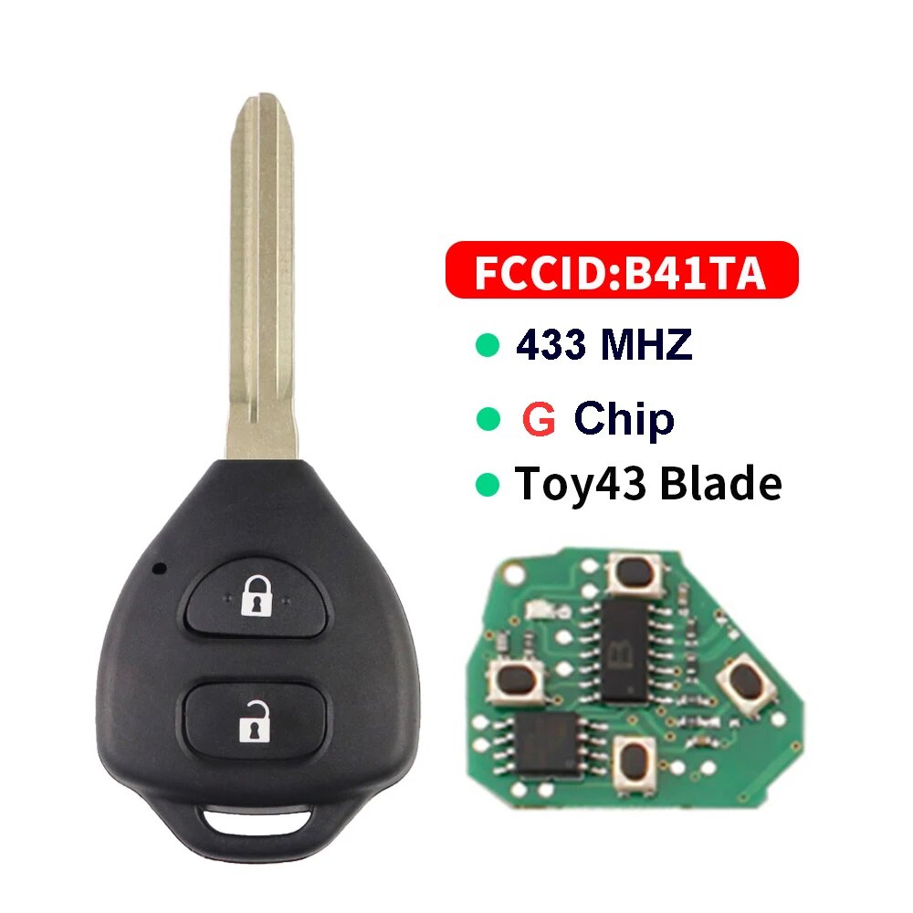 Ключ для Toyota 433 МГц G Chip Toy43 Blade, FCCID: B41TA