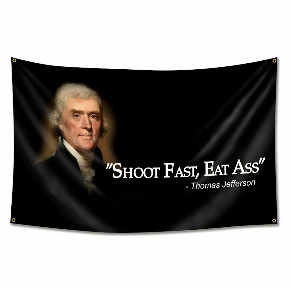 Флаговое искусство Shoots Fasts Eats Ass Thomas Jeffersons Тапестри Аниме Флаг настенное украшение для спальни и гостиной 90x150 см