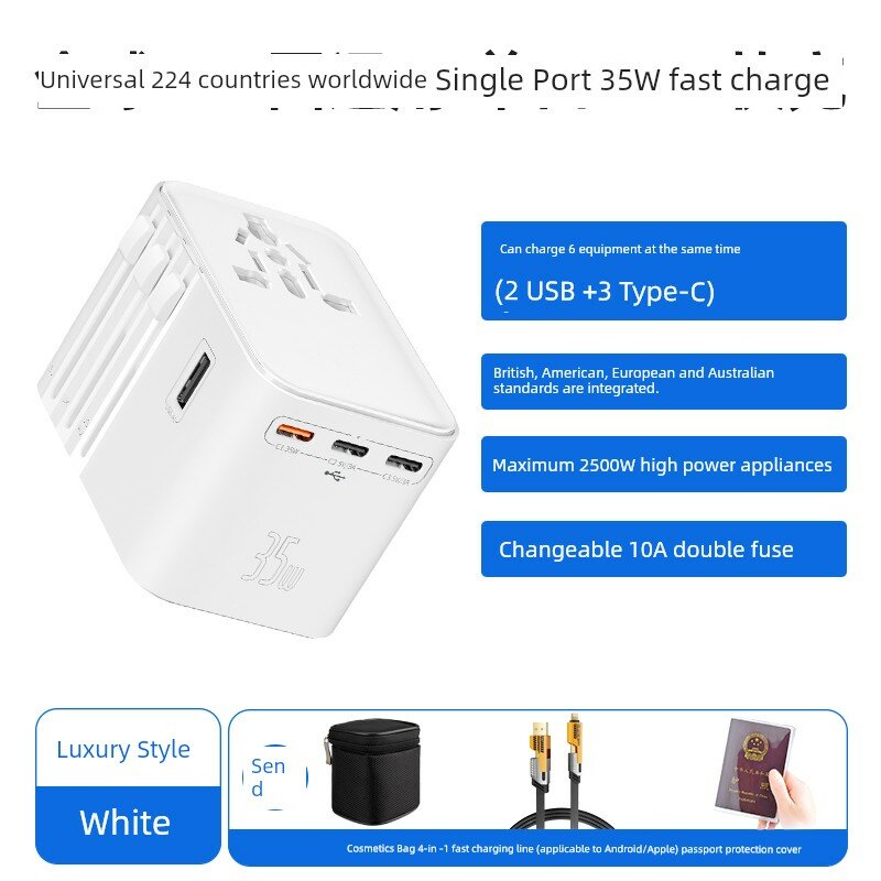 Глобальная вилка-переходник, международный преобразователь розеток, Корея, Япония, европейский стандарт, американский