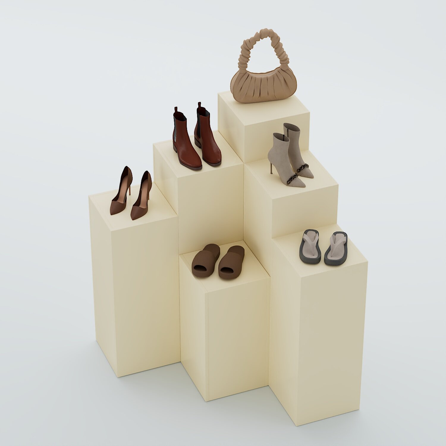 Демо-стенд Ступени-Шаг №3, Крем Вайс