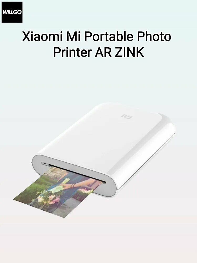 Мини-принтер Карманный фотопринтер с термопечатью Xiaomi Mijia AR ZINK, цветной / Портативный принтер Xiaomi Mi Portable Photo Printer термо, Цветной