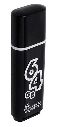 Внешний накопитель 64Gb Smartbuy Glossy series Black (SB64GBGS-K)