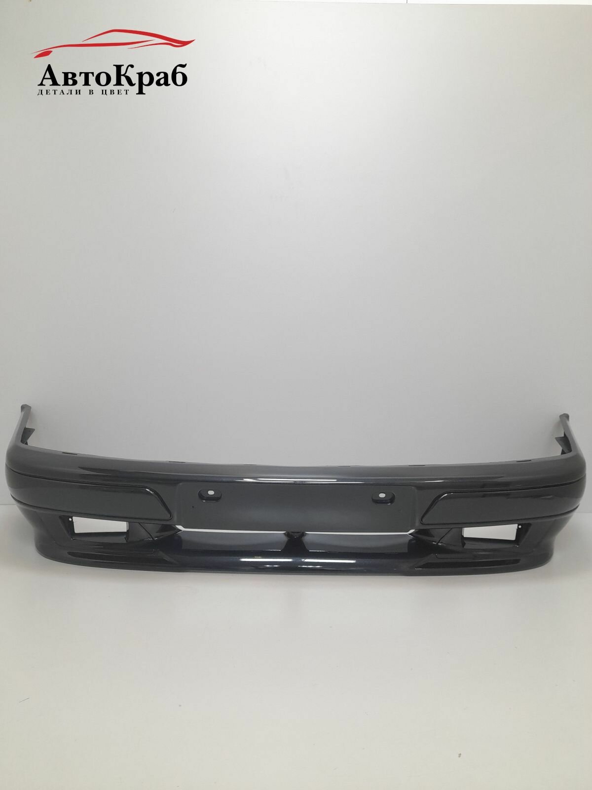 Бампер передний в цвет для ВАЗ 2113 2114 2115 спорт, 606 - млечный путь, черный