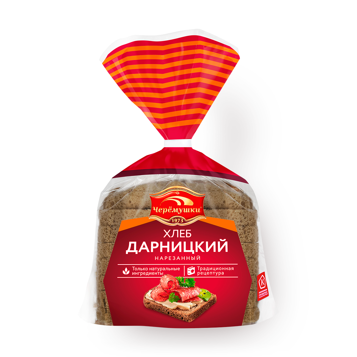 Хлеб Черемушки "Дарницкий", в нарезке, ржаной, традиционная рецептура, 340 г