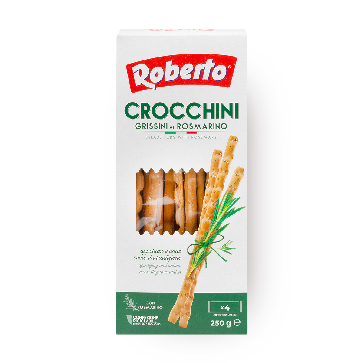 Хлебные палочки Roberto Crocchini Гриссини, с розмарином, 250 г