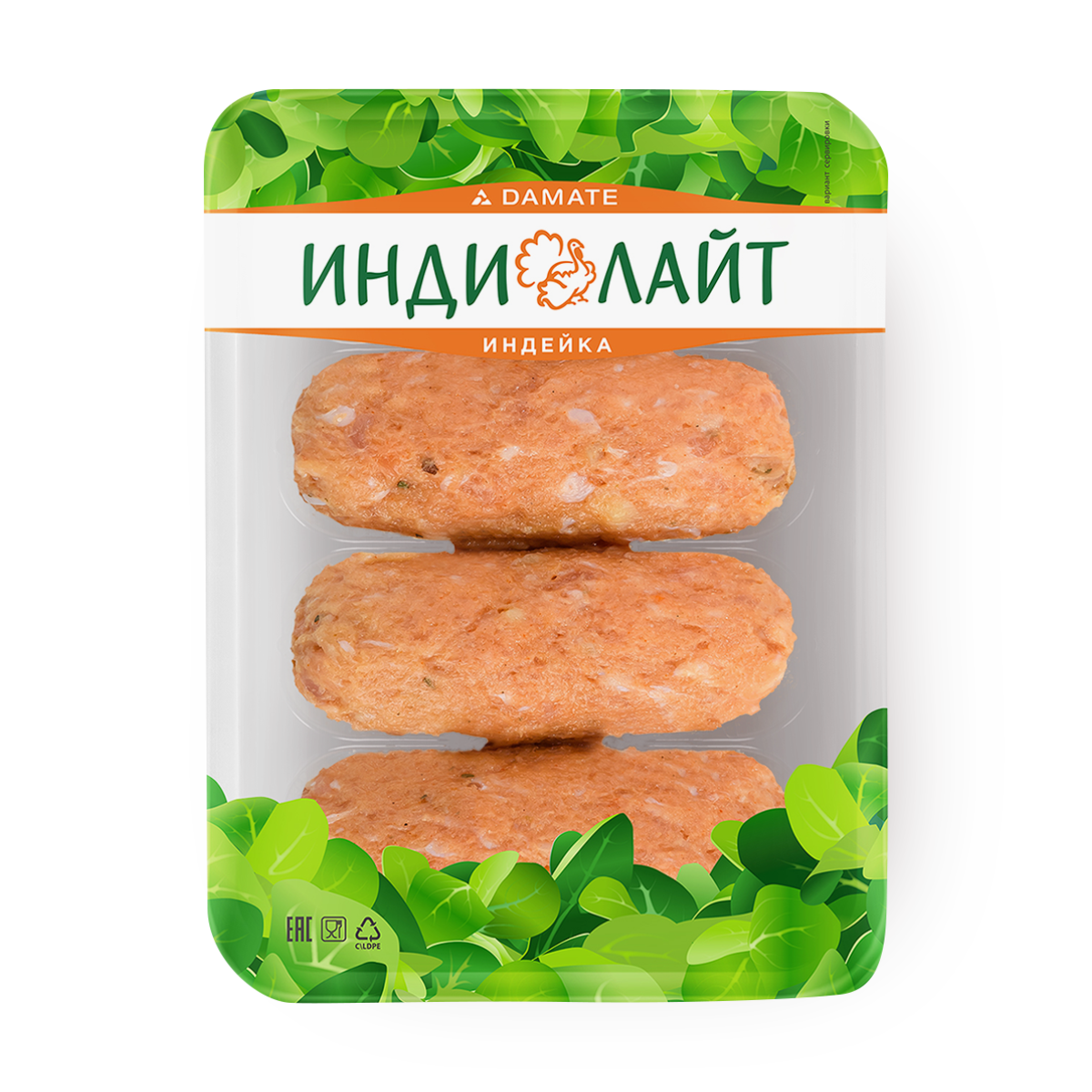 Котлеты Индилайт "По-деревенски", из мяса индейки, 450 грамм