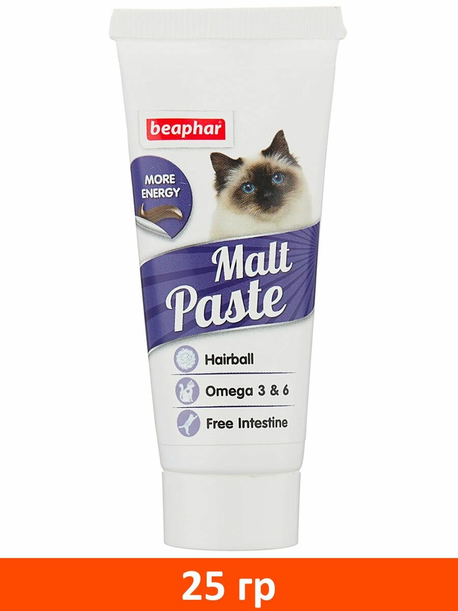 Beaphar (Беафар) Malt Paste мальт-паста для кошек, вывод шерсти из кишечника 25 гр