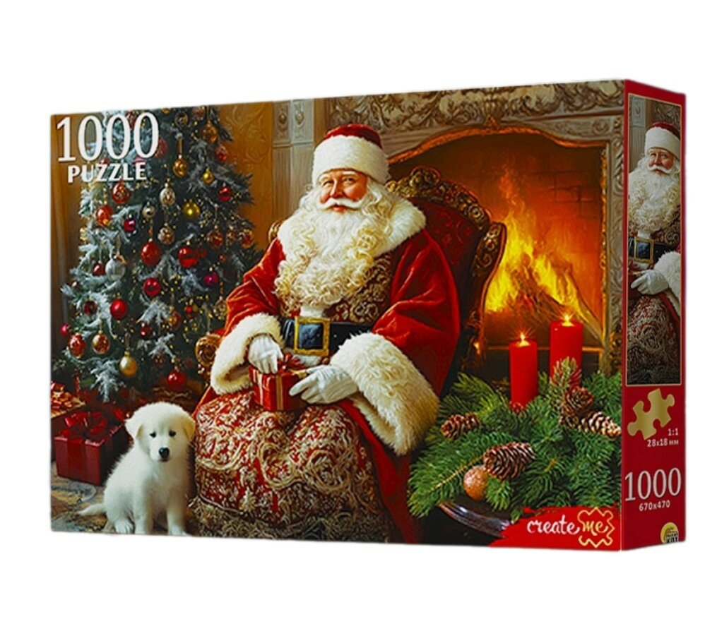 Пазл для взрослых Рыжий Кот 1000 деталей, элементов: Вечер у камина