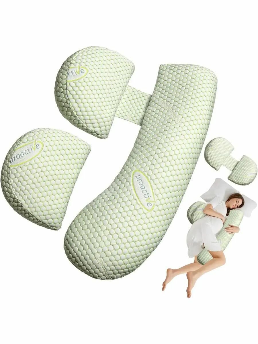 4HEALTH Подушка для беременных и кормящих 25x100 см хлопок G образная