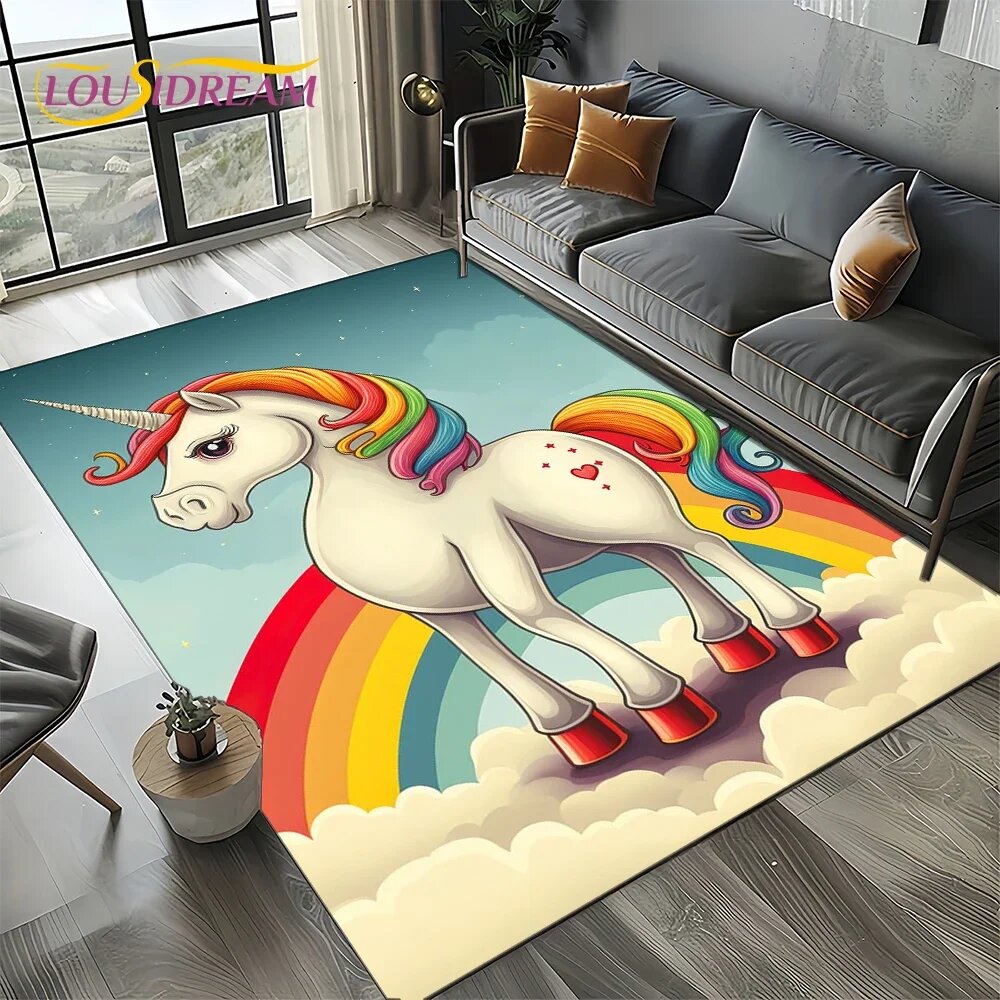 LOUSIDREAM ковёр с единорогом для девочки 60x90cm( 23x35in ), 24