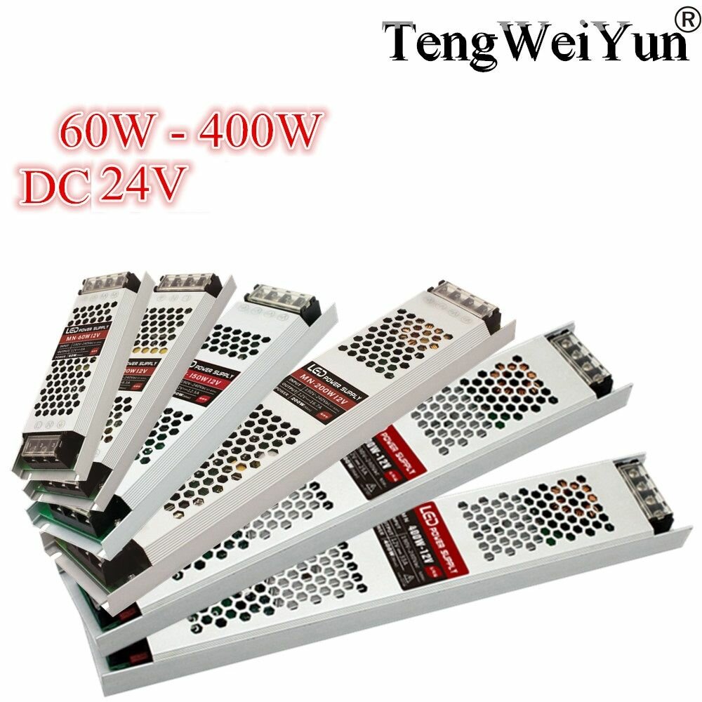 Трансформатор для освещения AC180 - 256 в, адаптер питания 24 В постоянного тока, 2.5A, Светодиодная лента, светодиодная полоса, редуктор, 60 Вт