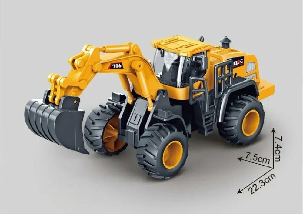 Экскаватор погрузчик колесный / игрушка для детей / трактор № 706-23