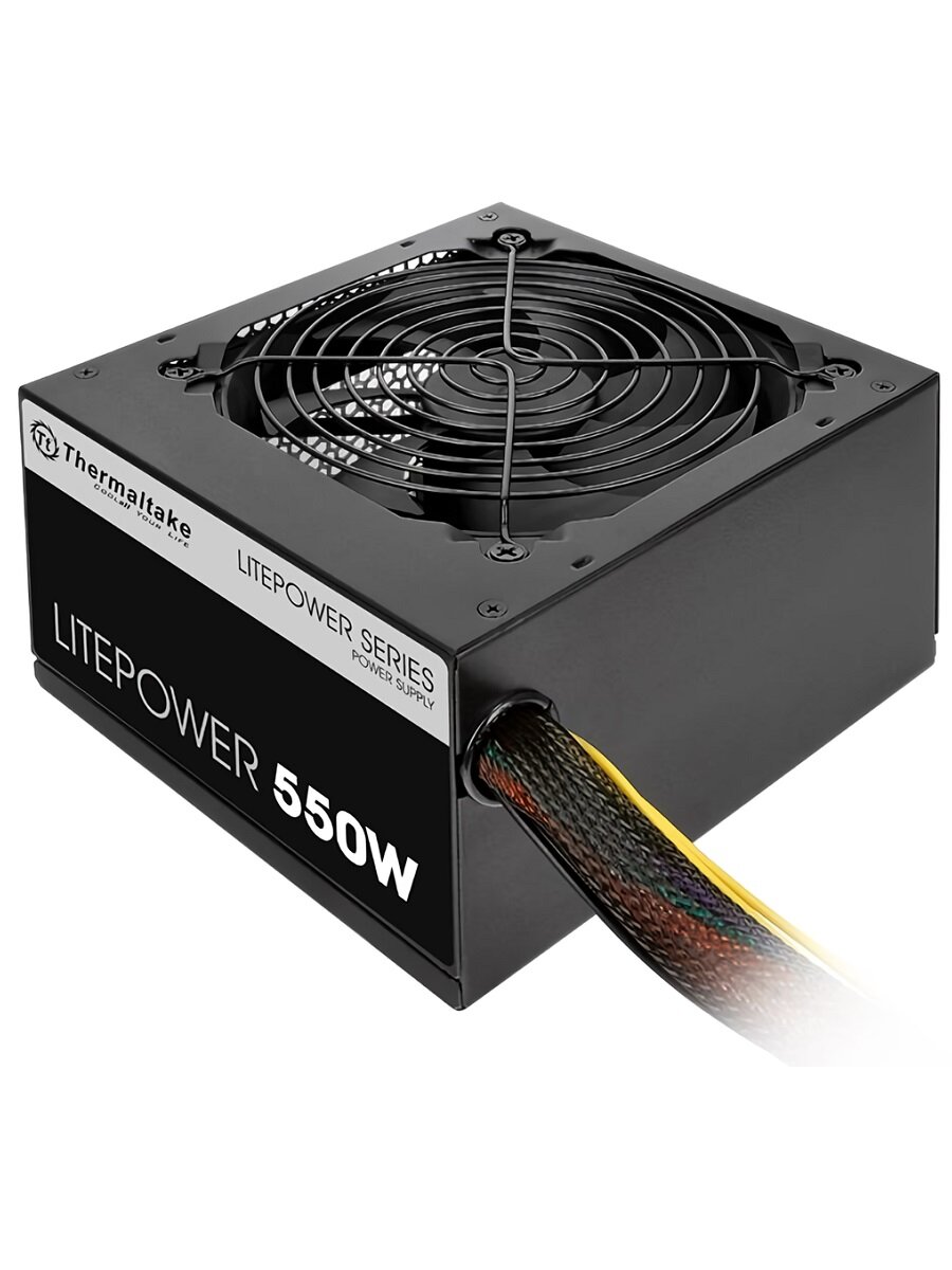 Блок питания Thermaltake Litepower, 550W, 120mm, APFC, КПД 85%, черный