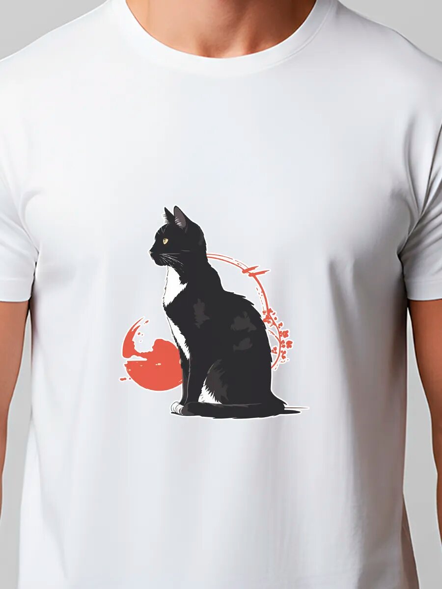 Футболка PRINTSHOT, 1 шт., размер M, белый