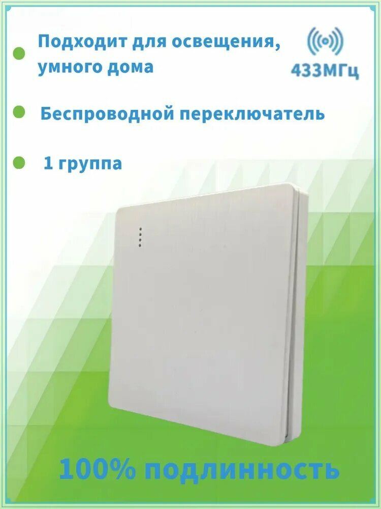 Беспроводной выключатель света / бытовых приборов дистанционный / кнопка с приемником 433 МГц 220В