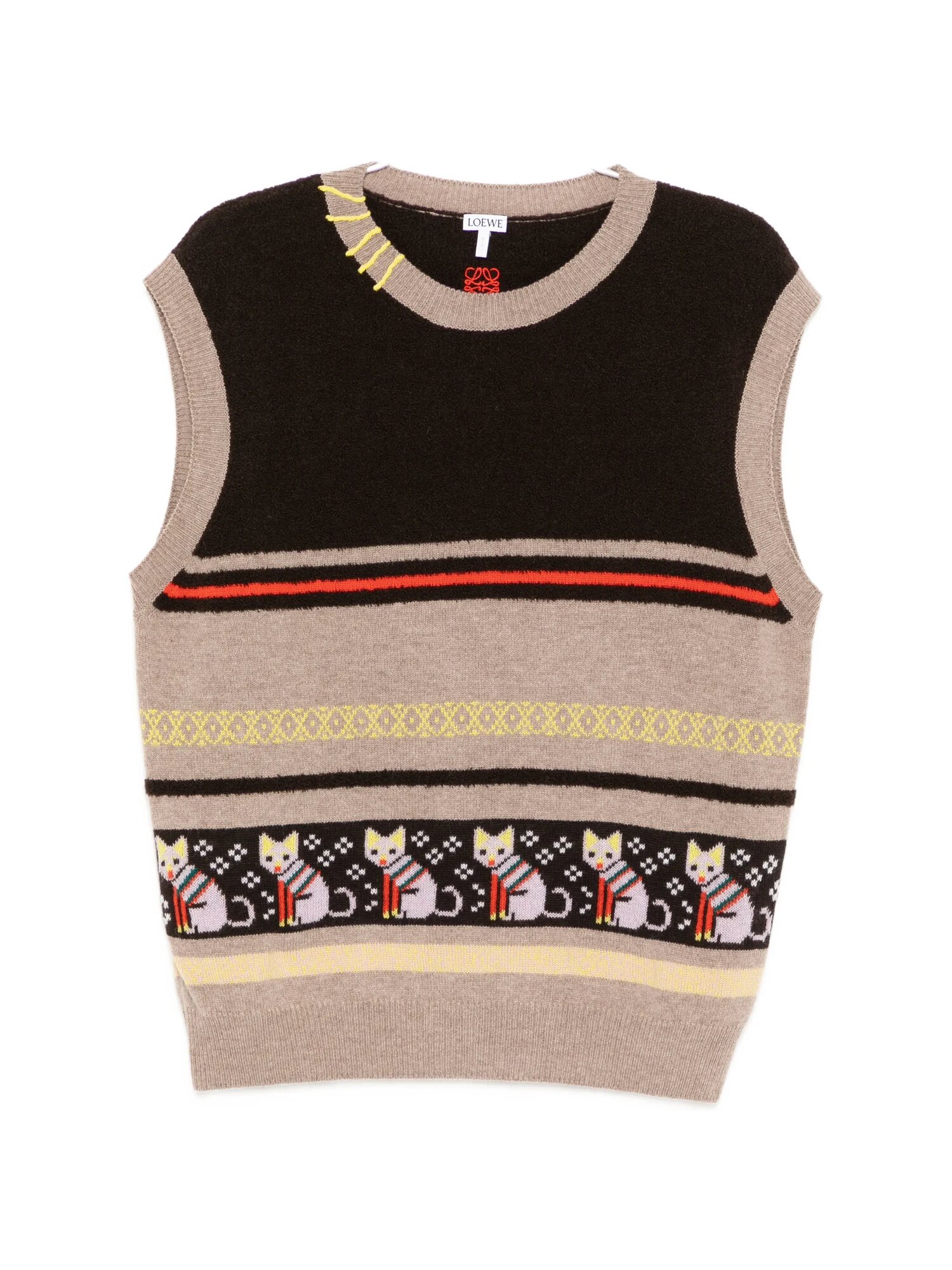 Жилет X Louis Wain graphic intarsia vest