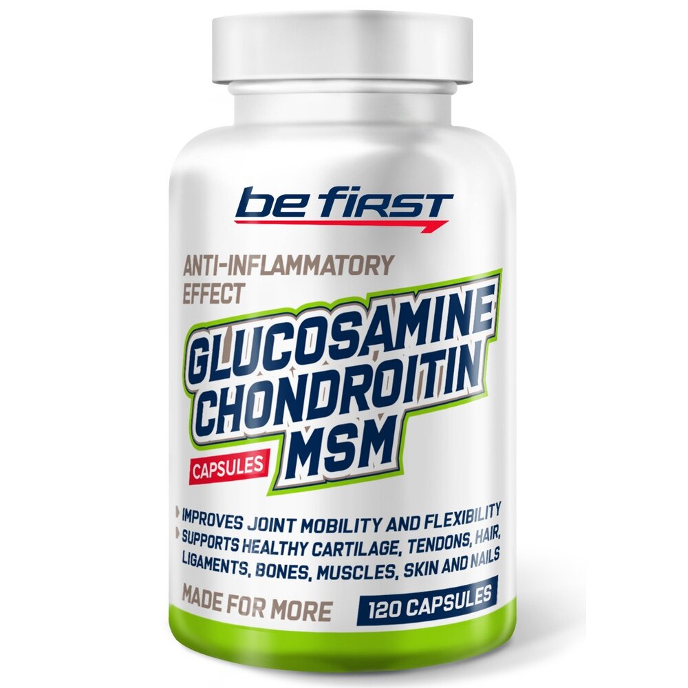 Be First Glucosamine + Chondroitin + MSM, 120 капсул