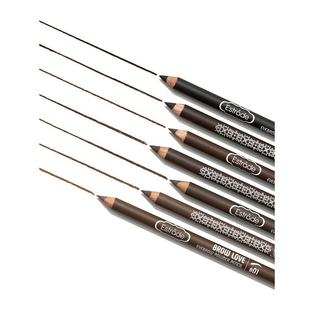 Карандаш для бровей Estrade "BROW LOVE", B02, пудровый, эффект татуажа