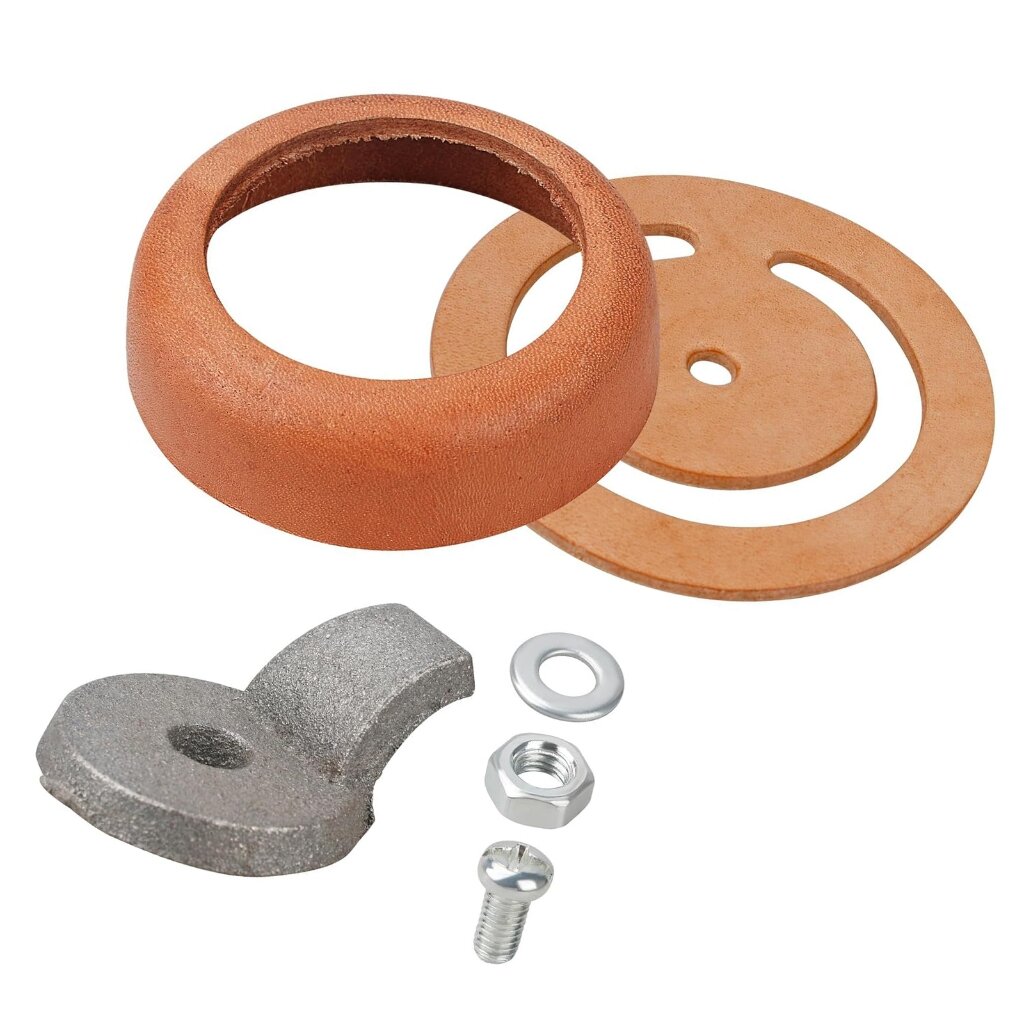 Прочные чугунные клапаны с защитой от обратного потока и кожаный ремень обеспечивают долговечность насосных систем