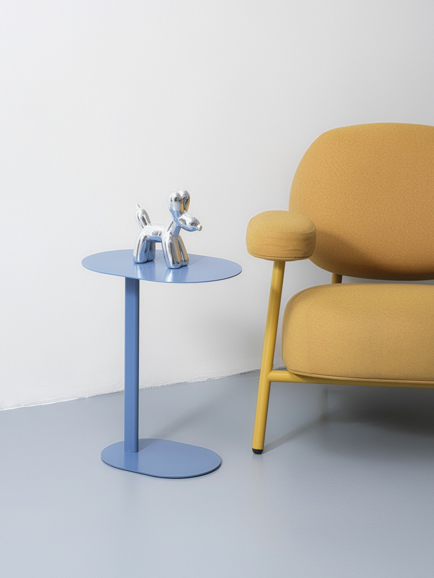 Приставной столик, журнальный, придиванный стол "Джой" Голубой