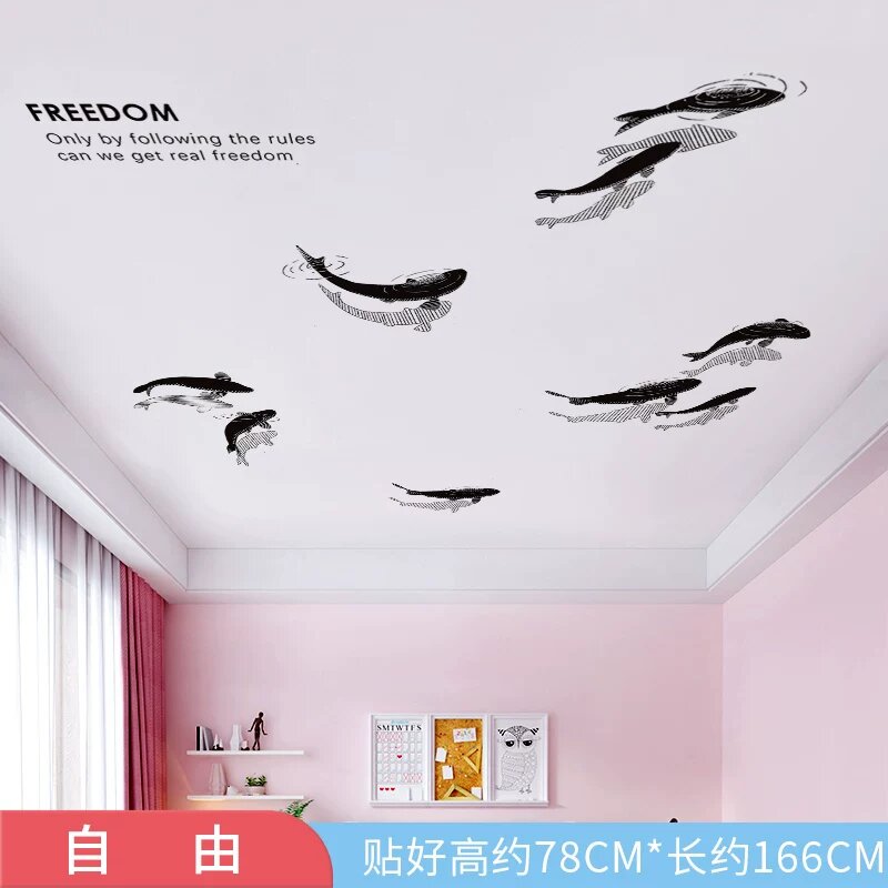 Наклейки на потолок, наклейки для маскировки потолка, декоративные картины для спальни, наклейки на стены потолка, обои
