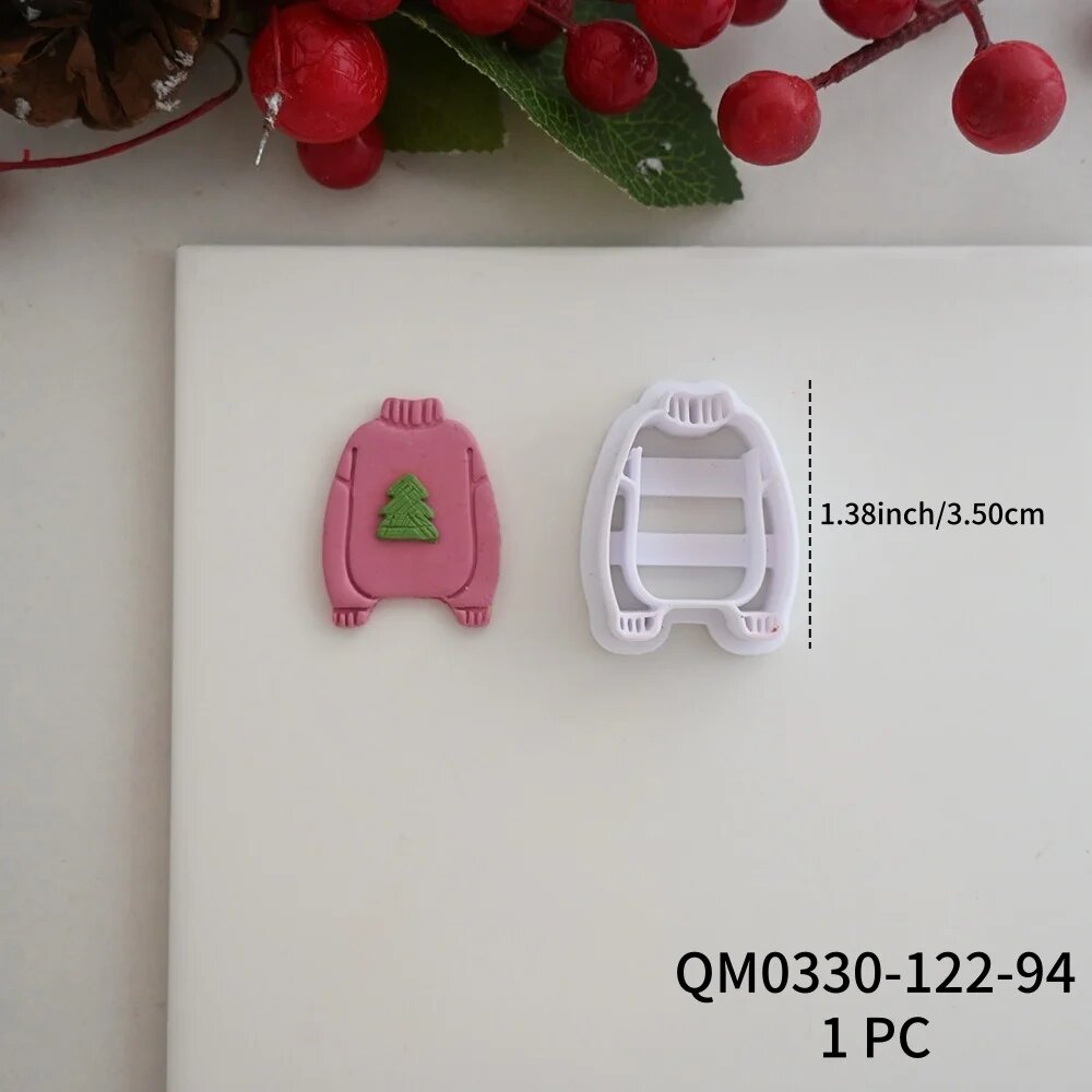 Форма для резки полимерной глины, свитер, белый, PLA QM0330-122-94