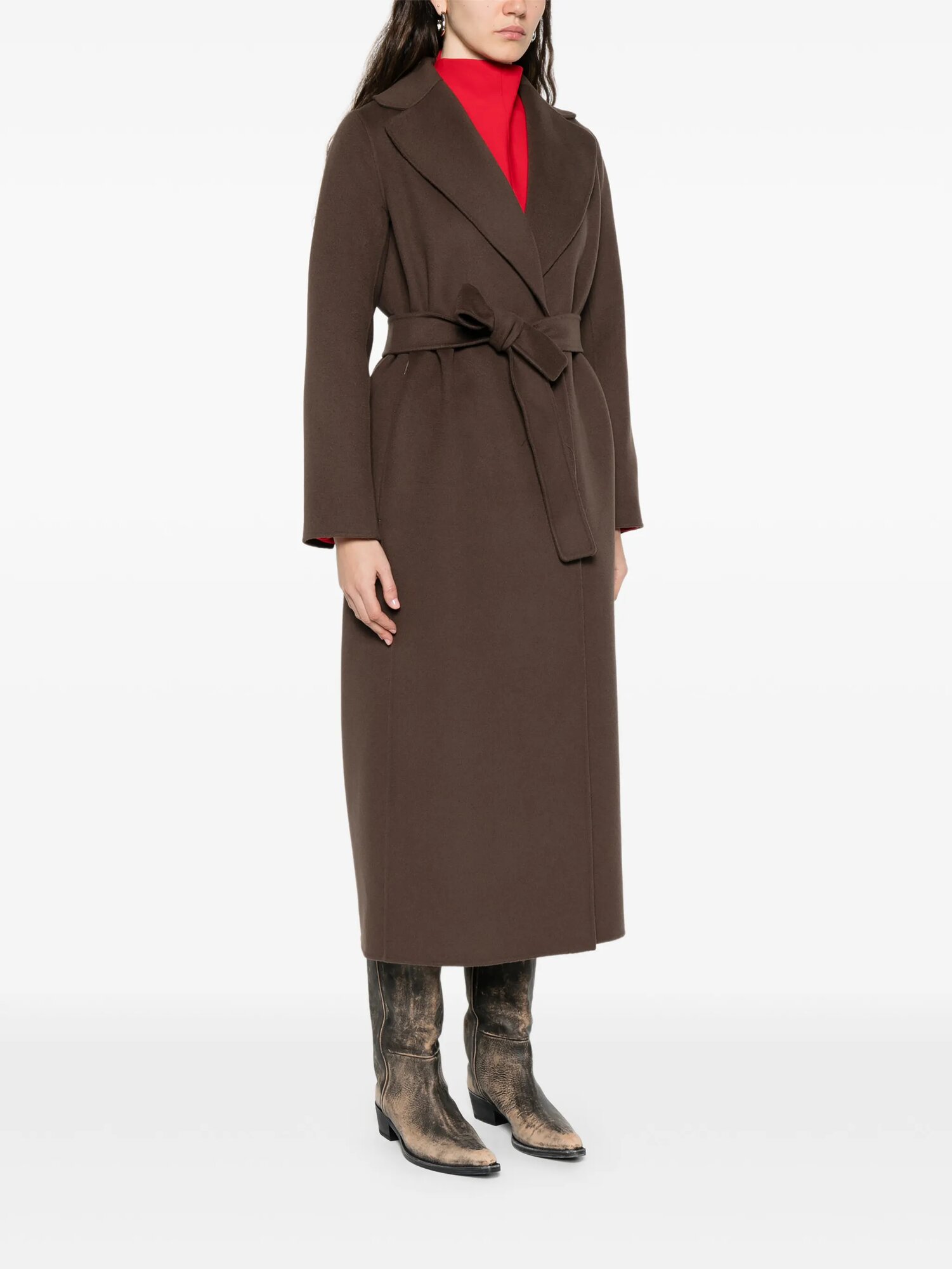Пальто Max Mara, размер 40, коричневый — фото 1