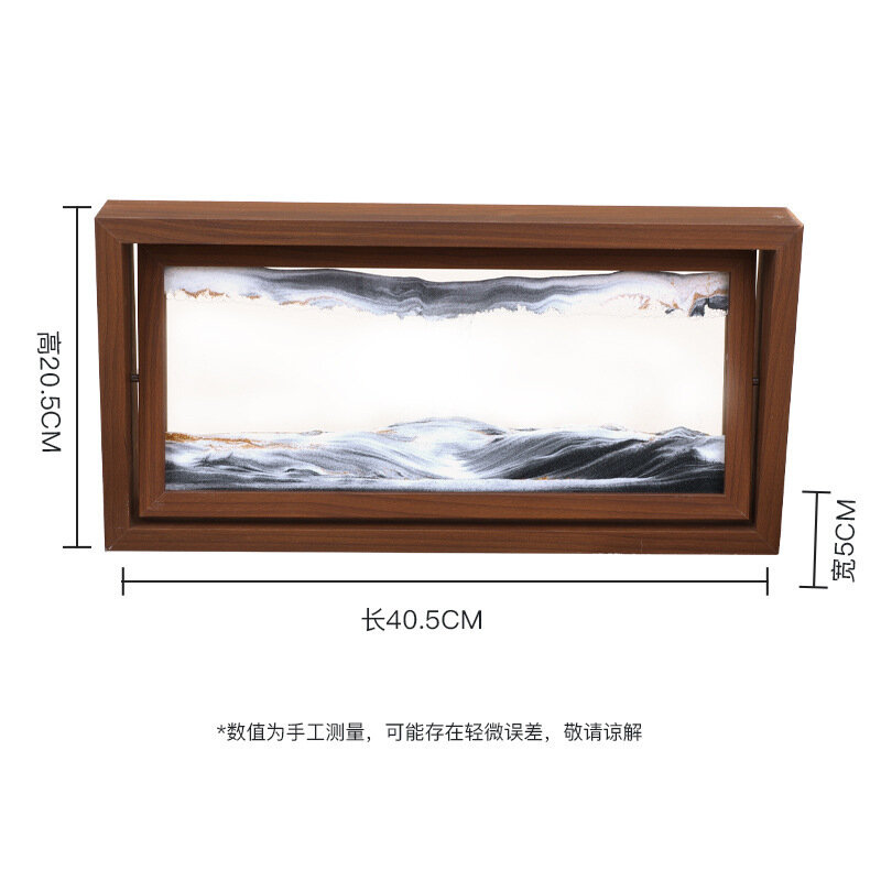 Современная 3D зыбучие пески живопись вращающаяся деревянная фоторамка песочные часы украшение дома гостиная офис декомпрессионные украшения