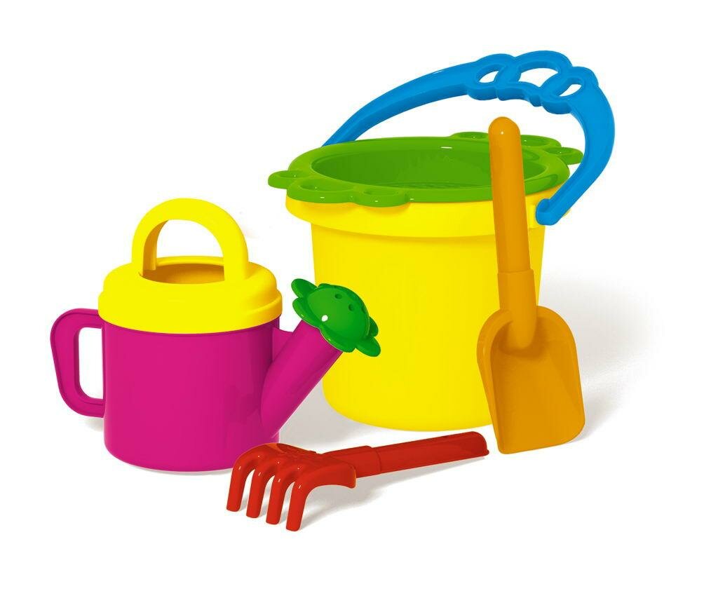 Набор детский юный САДОВОД-3 грабли+лопатка+ведерко+лейка ИЖ