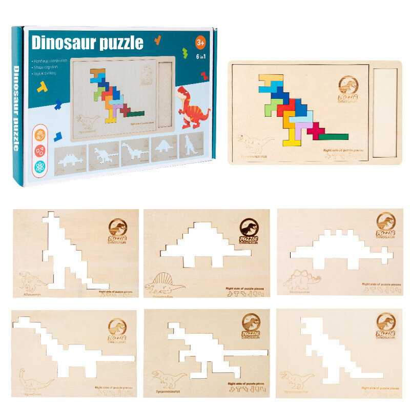 Деревянные блоки Тетрис, трансформируемые блоки, интеллектуальная деревянная головоломка, игровая доска, раннее образование для детей, обучающая игрушка