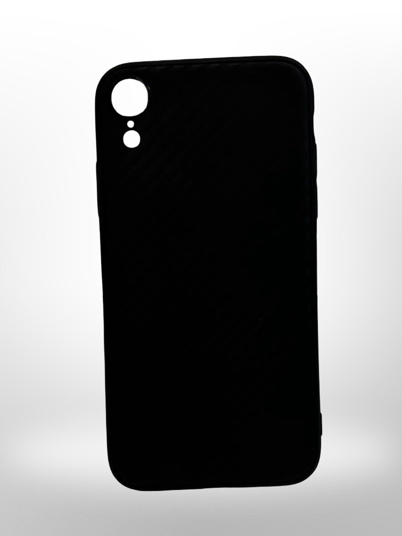 Защитный чехол-бампер для телефона Apple Iphone XR с принтом "карбон" черного цвета