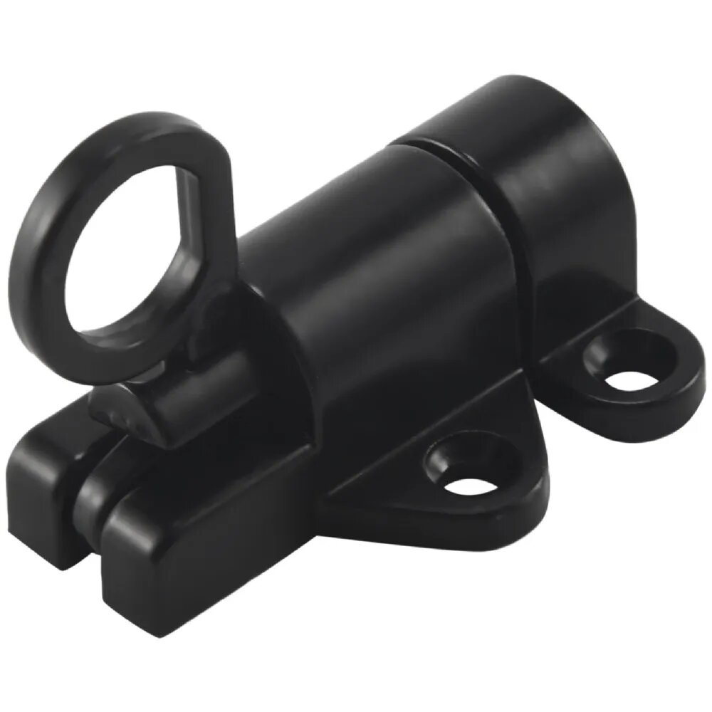 Защелка дверного болта с пружинным замком из алюминиевого сплава, автоматический замок для оконных ворот, черный