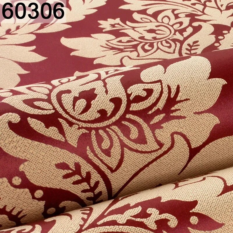 Текстильные обои DZQ древесноволокнистые 3D цветочный узор 60306, 0.53MX9.5M