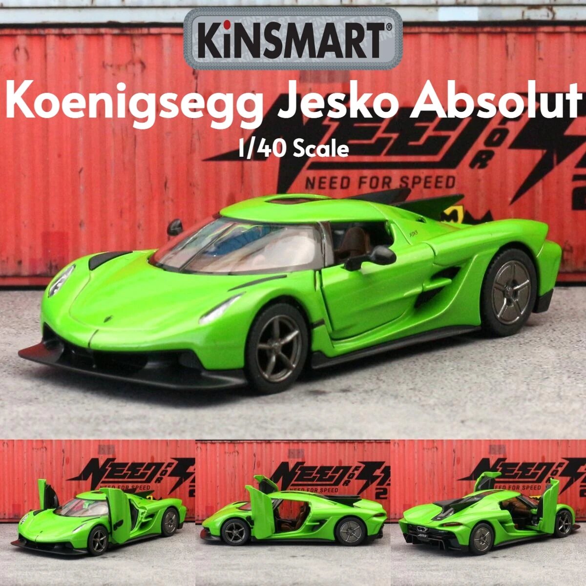 Koenigsegg Jesko Absolut, 1/40, зеленый