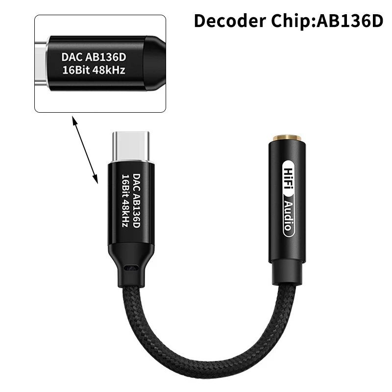 SD&HI USB-C до 3,5 мм DAC усилитель для наушников CX31993