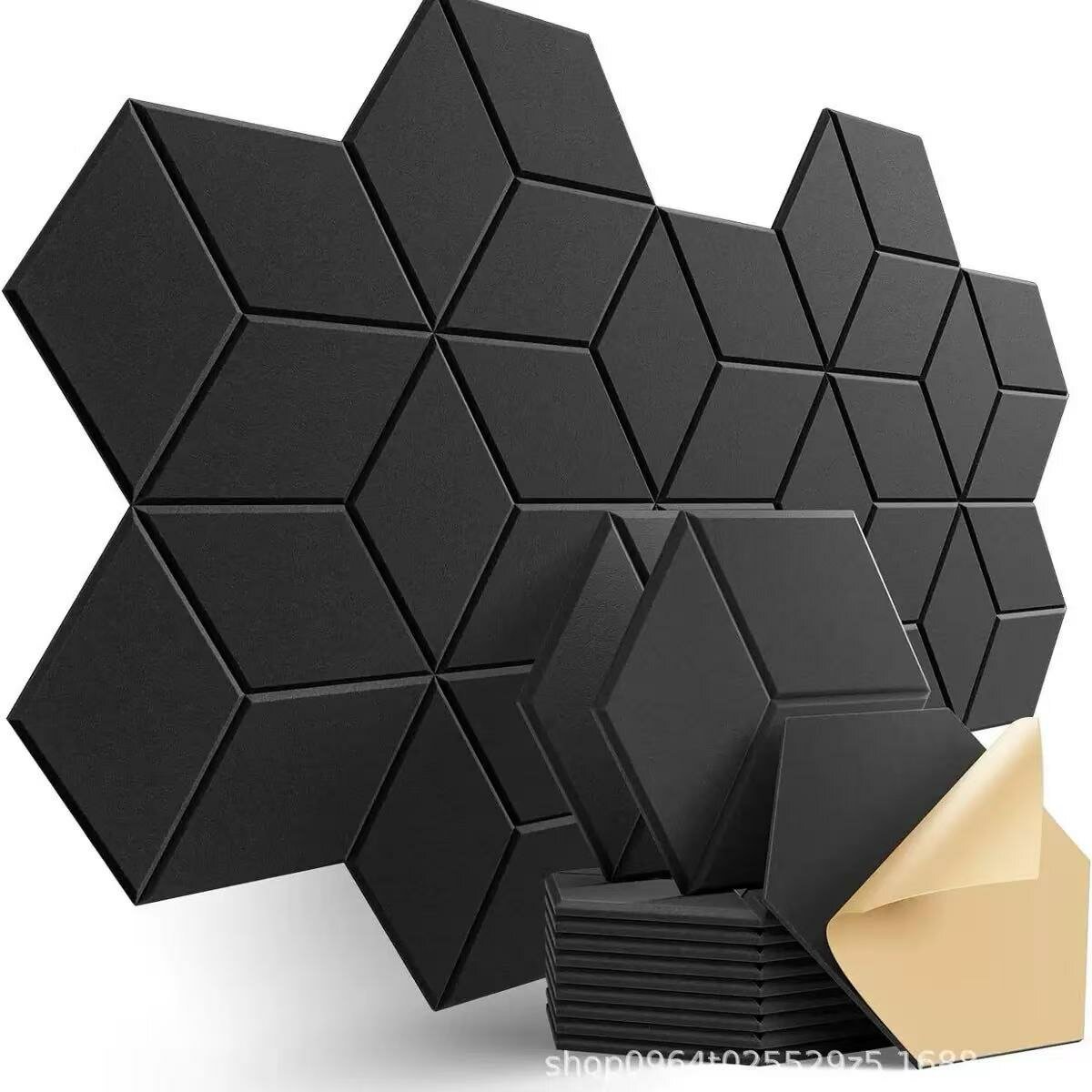 Самоклеящаяся акустическая панель с шестигранной конструкцией акустические Звукоизоляционные стеновые панели из пенопласта, 12 шт белый