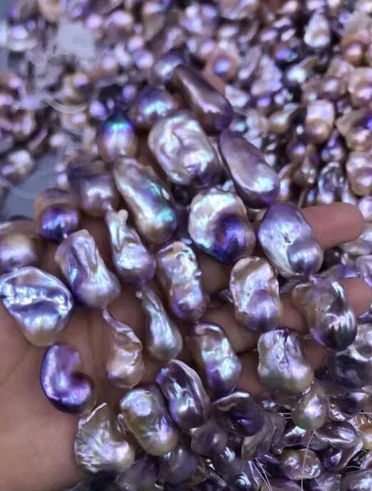 Натуральный пресноводный жемчуг 5-6 мм Фиолетовый, Purple