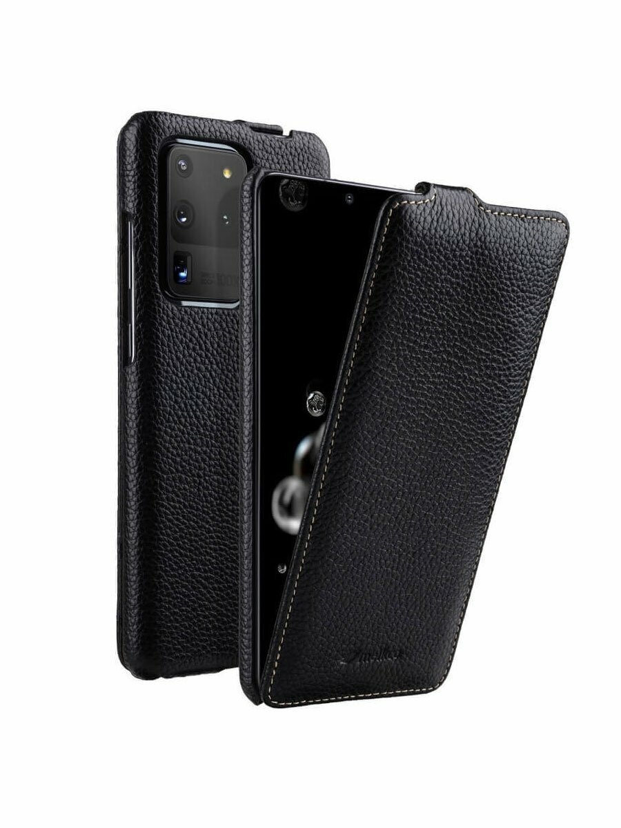Кожаный чехол флип Melkco для Samsung Galaxy S20 Ultra - Jacka Type, черный
