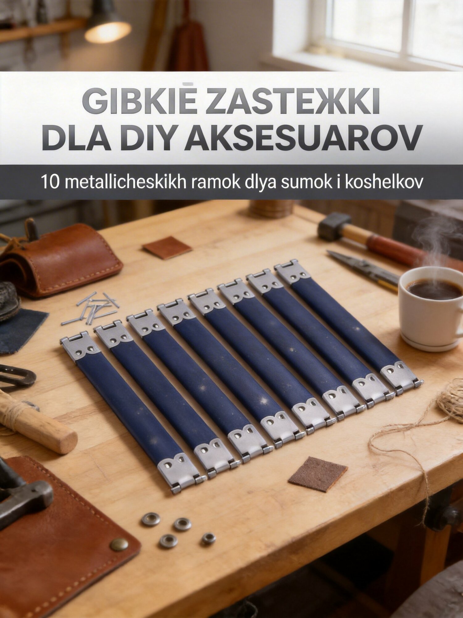 10 шт металлическая внутренняя гибкая рамка с застежкой для DIY кошелька и сумки, фурнитура для холста ткани кожи и шитья