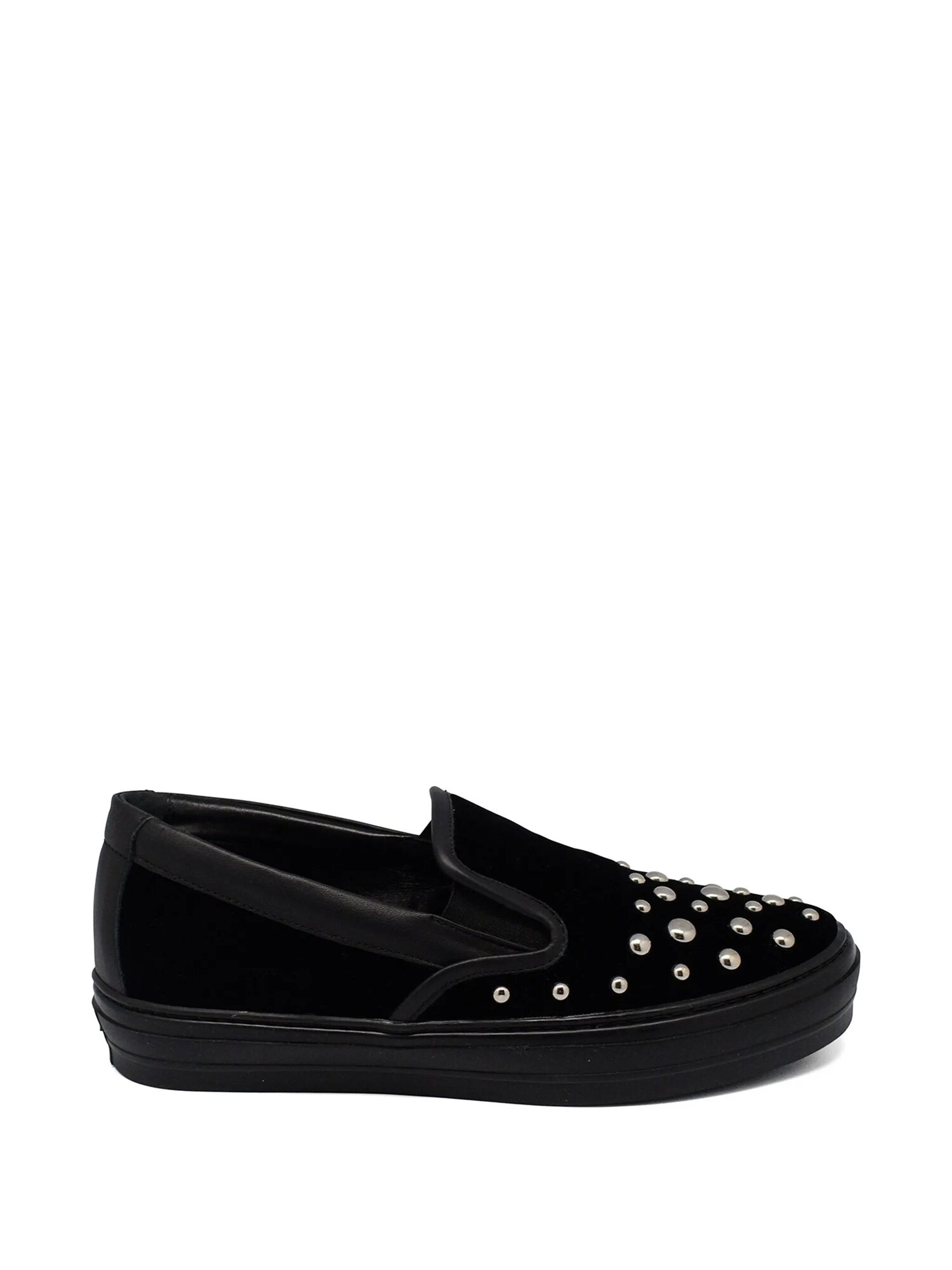 Лоферы Stud-embellished velvet loafers