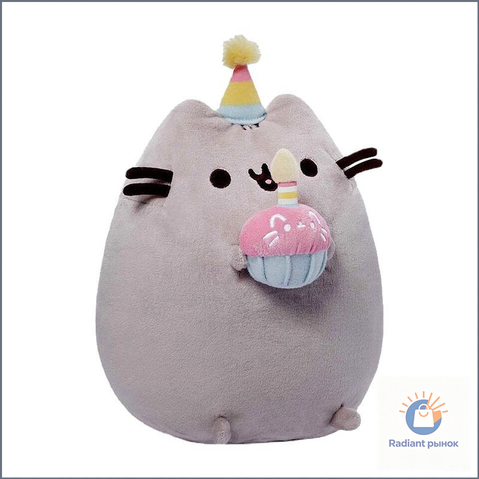 Подарки - мягкие игрушки Pusheen для детей, в форме плюшевых кошек-печенье с пушистыми маленькими животными, 15 см