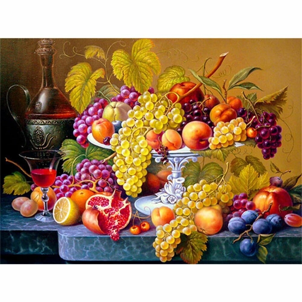 Набор для вышивки крестом Meian Фрукты 11CT 50x70cm, HMA67793, 11CT Cotton Thread