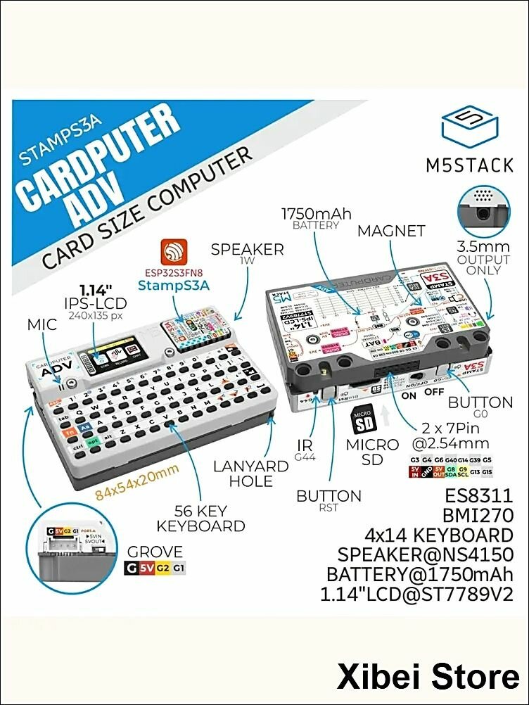 M5Stack CardputerStamp S3 esp32 модуль датчика — фото 1