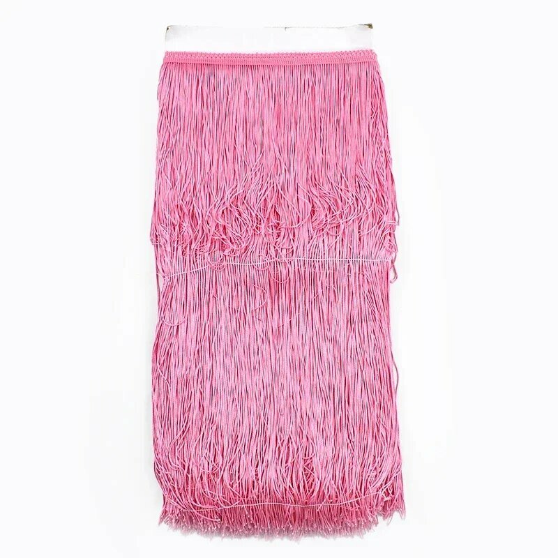 Meetee полиэстеровая бахрома с кисточками 50 см Розовый, 5Meters, Pink