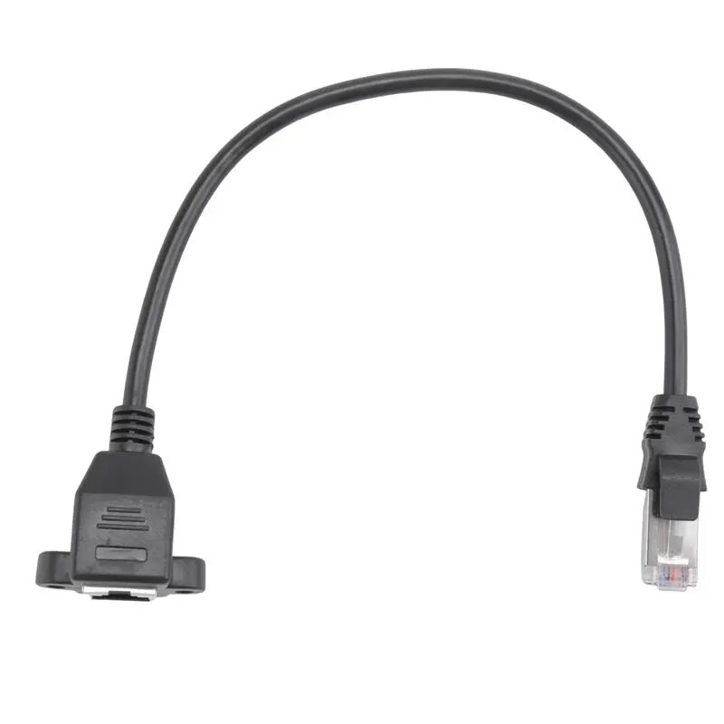 Ethernet LAN кабель RJ45 черный 1фт