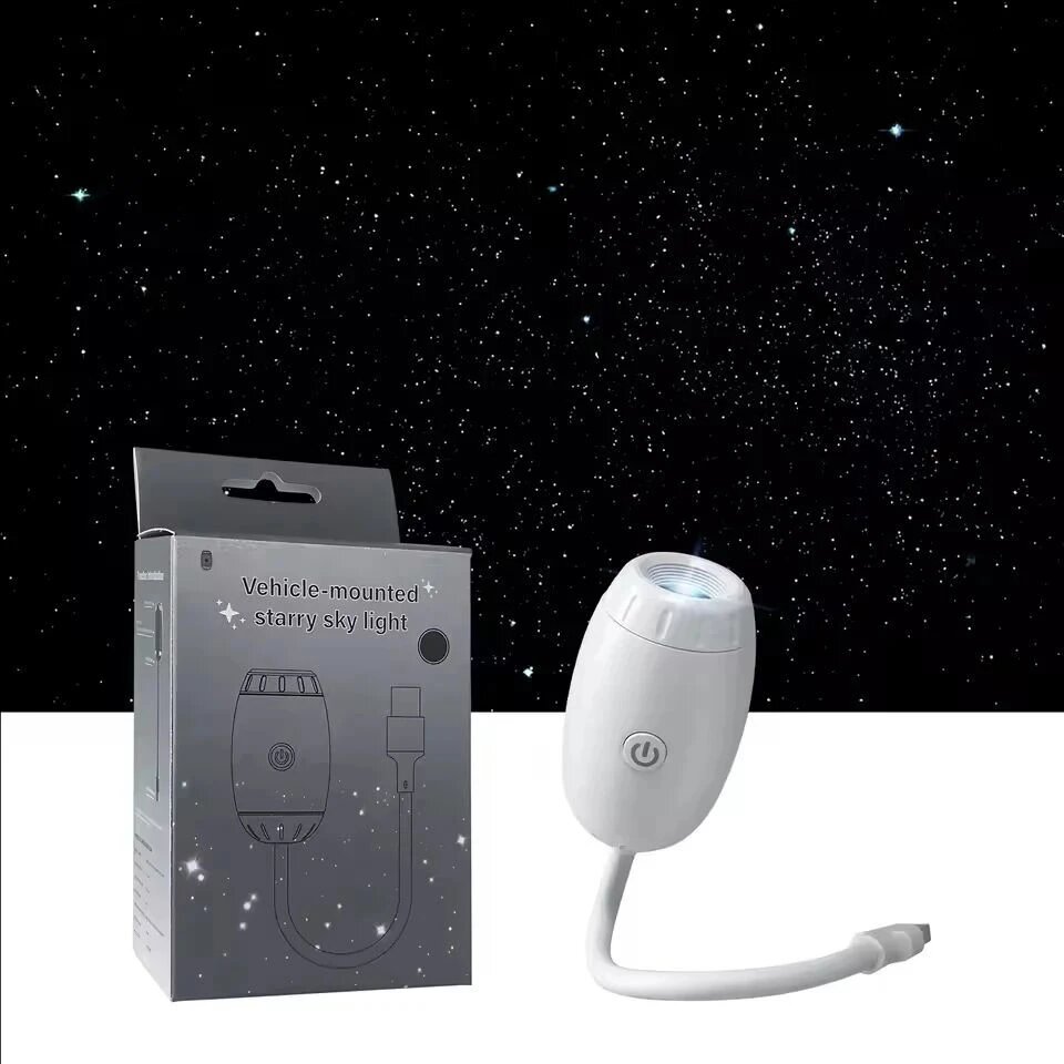 USB окружающий свет для автомобиля Galaxy Saturn с черным отверстием для кемпинга, Starry Sky-White