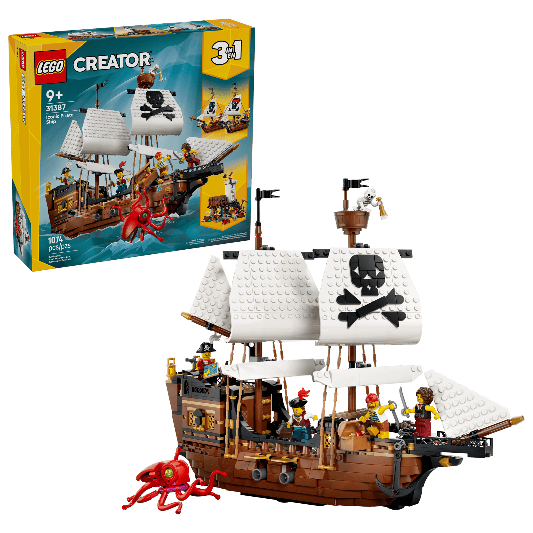 Конструктор LEGO Creator 31387 3-in-1 Культовый Пиратский корабль, 1074 дет.