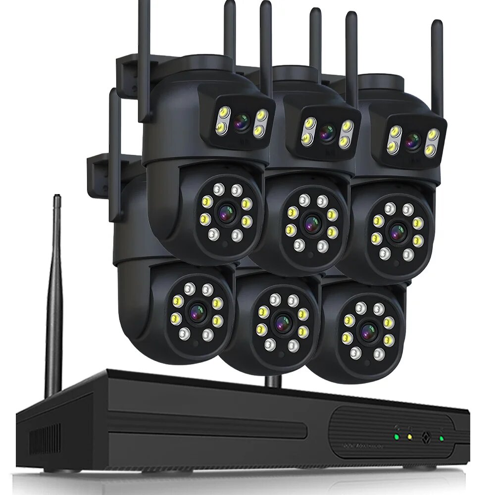 4K 8MP Wi-Fi камеры беспроводной набор NVR для улицы системы видеонаблюдения HD видеокамера безопасности IP PTZ с автоматическим трекингом ночное видение CCTV
