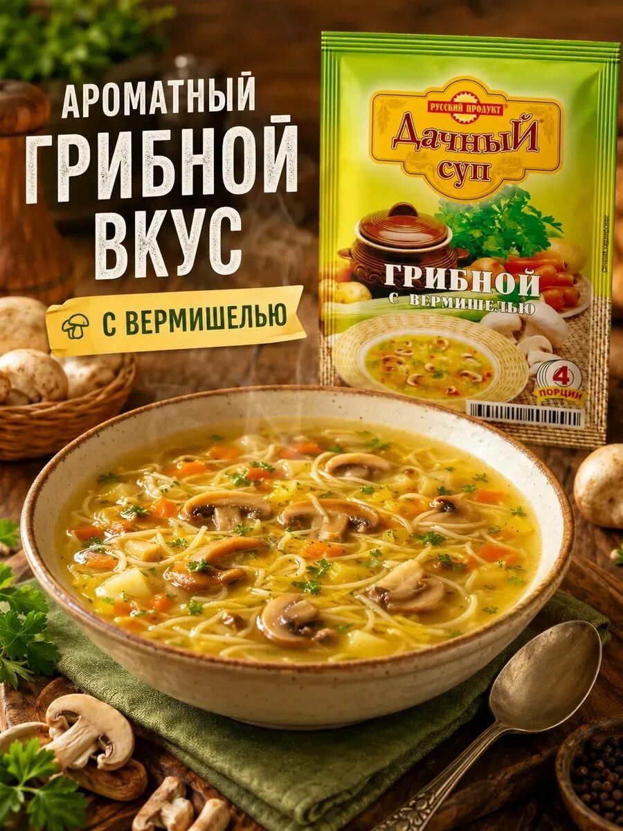 Суп Дачный сезон 1 шт. Грибной с вермишелью 60 г