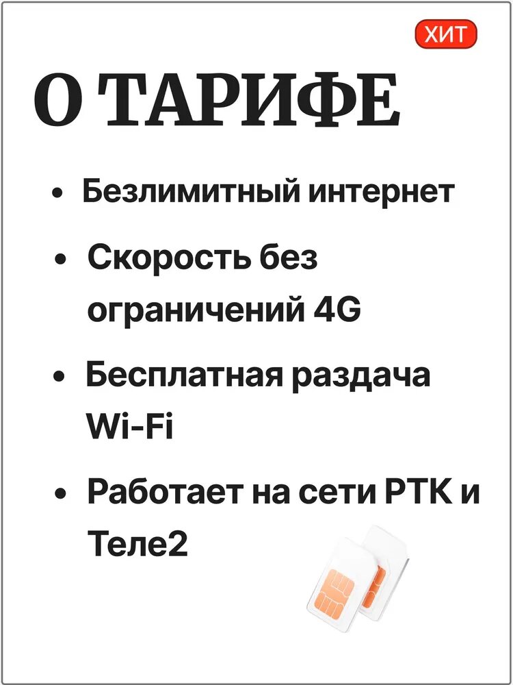SIM-карта безлимитный интернет для роутера — фото 1